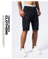 China Vintage Color Blue Black Summer Mid Waist High Stretch wholesale men shorts cargo Urban Fashion Vintage Color Blue Black Custom (Y232) for sale
