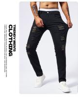 China Mid Waist Black Mid Waist Urban Fashion wholesale skinny jeans mens Regular Custom (TM227) for sale