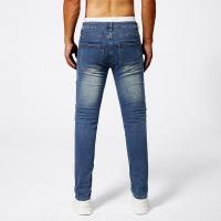 China Distressed Blue Washed Mid Waist wholesale skinny jeans mens Distressed Urban Fashion Custom (Y229) for sale
