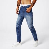 China Light Blue Washed Mid Waist Light Blue wholesale skinny jeans mens Urban Fashion Regular Custom (Y234) for sale