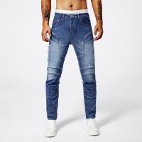 China Light Blue Washed Mid Waist Light Blue wholesale skinny jeans mens Urban Fashion Regular Custom (Y234) for sale