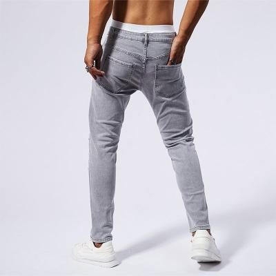 China Blue Grey Blue Grey Mid Waist High Stretch wholesale skinny jeans mens Urban Fashion Regular Custom (TM226) for sale