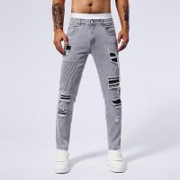 China Blue Grey Blue Grey Mid Waist High Stretch wholesale skinny jeans mens Urban Fashion Regular Custom (TM226) for sale