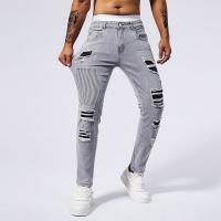 China Blue Grey Blue Grey Mid Waist High Stretch wholesale skinny jeans mens Urban Fashion Regular Custom (TM226) for sale