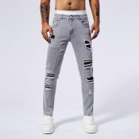China Blue Grey Blue Grey Mid Waist High Stretch wholesale skinny jeans mens Urban Fashion Regular Custom (TM226) for sale