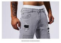 China Blue Grey Blue Grey Mid Waist High Stretch wholesale skinny jeans mens Urban Fashion Regular Custom (TM226) for sale