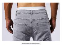 China Blue Grey Blue Grey Mid Waist High Stretch wholesale skinny jeans mens Urban Fashion Regular Custom (TM226) for sale