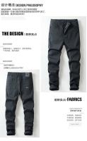 China Mid Waist Solid Color Youth Trend mens pants wholesale Autumn 2025 Khaki Dark Grey Custom (P3100) for sale