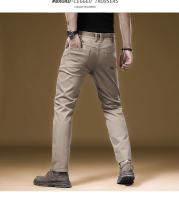 China Mid Waist Solid Color Youth Trend mens pants wholesale Autumn 2025 Khaki Dark Grey Custom (P3100) for sale