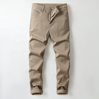 China Khaki Dark Grey Mid Waist Solid Color Youth Trend mens pants wholesale Khaki Dark Grey Regular Custom (P3100) for sale