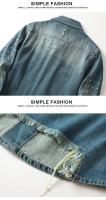China Blue Blue Basic Solid Color french workwear jacket wholesale Long Sleeve Regular Custom (CS017) for sale