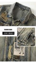 China Single Breasted Fabric Hem Solid Color Long Sleeve french workwear jacket wholesale Polyester 19% Single Breasted Custom (JK5101) for sale