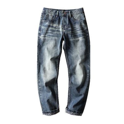 China Blue Blue Summer Mid Waist wholesale skinny jeans mens Youth Trend Regular Fit Custom (P387) for sale