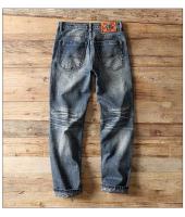 China Blue Blue Summer Mid Waist wholesale skinny jeans mens Youth Trend Regular Fit Custom (P387) for sale