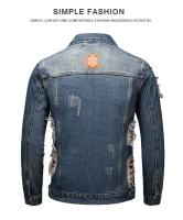 China Solid Color Blue Fabric Hem Solid Color french workwear jacket wholesale Long Sleeve Polyester 19% Custom (JK5102) for sale