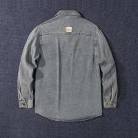 China Light Blue Light Blue Solid Color Long Sleeve french workwear jacket wholesale Urban Fashion Regular Custom (CS006) for sale