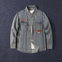China Light Blue Light Blue Solid Color Long Sleeve french workwear jacket wholesale Urban Fashion Regular Custom (CS006) for sale