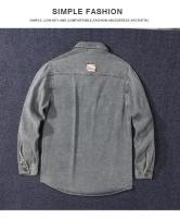 China Light Blue Light Blue Solid Color Long Sleeve french workwear jacket wholesale Urban Fashion Regular Custom (CS006) for sale