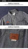 China Light Blue Light Blue Solid Color Long Sleeve french workwear jacket wholesale Urban Fashion Regular Custom (CS006) for sale