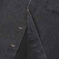 China Summer Regular Dark Grey mens wholesale dress shirts Solid Color Youth Trend Custom (CS573) for sale