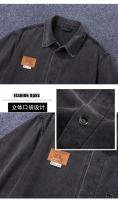 China Summer Regular Dark Grey mens wholesale dress shirts Solid Color Youth Trend Custom (CS573) for sale