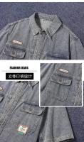 China Summer Short Sleeve Vintage Color mens wholesale dress shirts Urban Fashion Loose Fit Custom (CS562) for sale