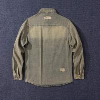 China Vintage Color Long Sleeve Vintage Color Urban Fashion french workwear jacket wholesale Loose Fit Single Breasted Custom (CS006) for sale