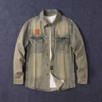 China Vintage Color Long Sleeve Vintage Color Urban Fashion french workwear jacket wholesale Loose Fit Single Breasted Custom (CS006) for sale