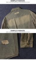 China Vintage Color Long Sleeve Vintage Color Urban Fashion french workwear jacket wholesale Loose Fit Single Breasted Custom (CS006) for sale