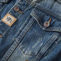 China Blue Blue Long Sleeve Polyester 19% french workwear jacket wholesale Urban Fashion Single Breasted Custom (JK530) for sale