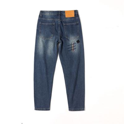 China Blue Mid Waist Urban Fashion wholesale skinny jeans mens Spring/Autumn Slight Stretch Custom (MG802) for sale