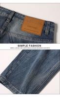 China Light Blue Mid Waist Distressed Light Blue wholesale skinny jeans mens Autumn 2025 Non Stretch Custom (MG804) for sale