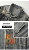 China Long Sleeve Vintage Color Polyester 19% french workwear jacket wholesale Urban Fashion Single Breasted Custom (JK590) for sale