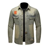 China Single Breasted Youth Trend Long Sleeve Vintage Color mens wholesale dress shirts Regular Single Breasted Custom (CS006) for sale