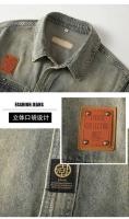 China Single Breasted Youth Trend Long Sleeve Vintage Color mens wholesale dress shirts Regular Single Breasted Custom (CS006) for sale