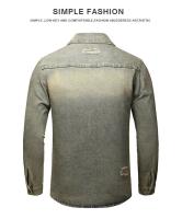 China Single Breasted Youth Trend Long Sleeve Vintage Color mens wholesale dress shirts Regular Single Breasted Custom (CS006) for sale