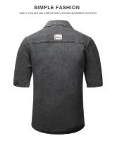 China Black Summer Short Sleeve mens wholesale dress shirts Urban Fashion Single Breasted Custom (CS573) for sale