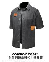China Black Summer Short Sleeve mens wholesale dress shirts Urban Fashion Single Breasted Custom (CS573) for sale