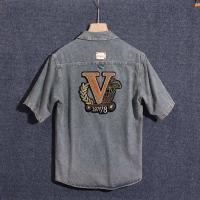 China Summer Regular Short Sleeve mens wholesale dress shirts Vintage Color Urban Fashion Custom (CS562) for sale