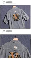 China Summer Regular Short Sleeve mens wholesale dress shirts Vintage Color Urban Fashion Custom (CS562) for sale