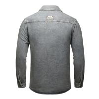 China Blue Youth Trend Long Sleeve french workwear jacket wholesale Regular Single Breasted Custom (CS006) for sale