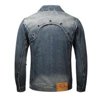 China Single Breasted Blue Long Sleeve Polyester 19% french workwear jacket wholesale Urban Fashion Single Breasted Custom (JK525) for sale