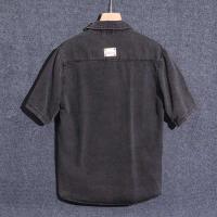 China Dark Grey Summer Regular Dark Grey mens wholesale dress shirts Solid Color Youth Trend Custom (CS573) for sale
