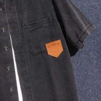 China Dark Grey Summer Regular Dark Grey mens wholesale dress shirts Solid Color Youth Trend Custom (CS573) for sale