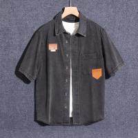China Dark Grey Summer Regular Dark Grey mens wholesale dress shirts Solid Color Youth Trend Custom (CS573) for sale