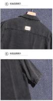 China Dark Grey Summer Regular Dark Grey mens wholesale dress shirts Solid Color Youth Trend Custom (CS573) for sale