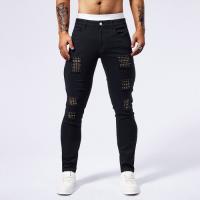 China Black Mid Waist Distressed wholesale skinny jeans mens High Stretch Urban Fashion Custom (TM227) for sale