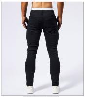 China Black Mid Waist Distressed wholesale skinny jeans mens High Stretch Urban Fashion Custom (TM227) for sale