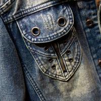 China Blue Daily No Lining biker jacket wholesale Youth Trend Long Sleeve Custom (JK525) for sale