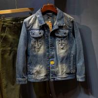 China Blue Daily No Lining biker jacket wholesale Youth Trend Long Sleeve Custom (JK525) for sale